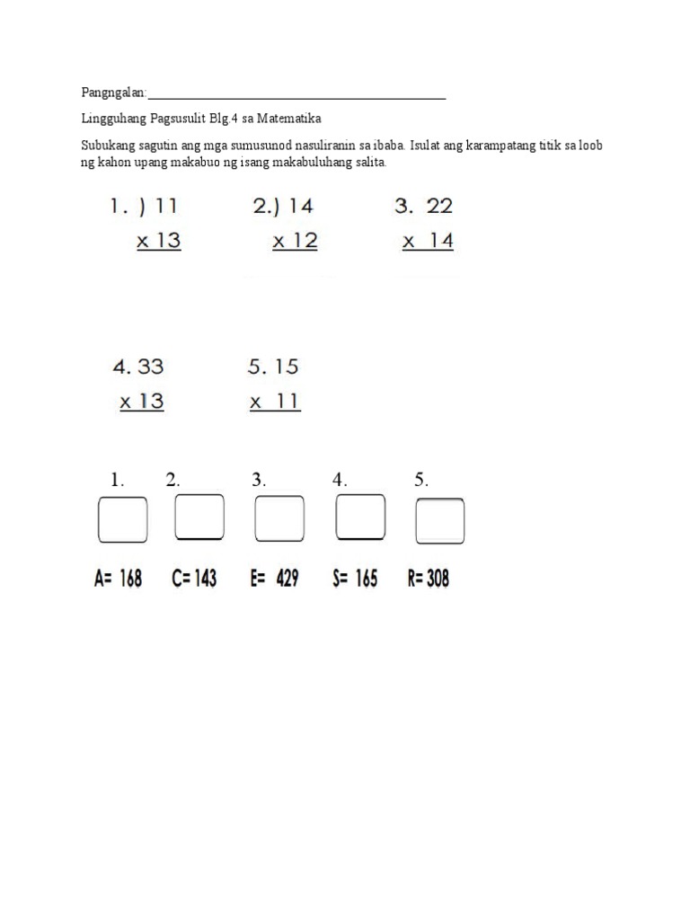 Summative Test Math 3 q3 | PDF