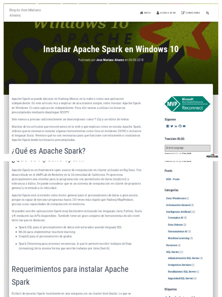 Instalar Apache Spark en Windows 10 | PDF | Apache Spark | Java (lenguaje de programación)