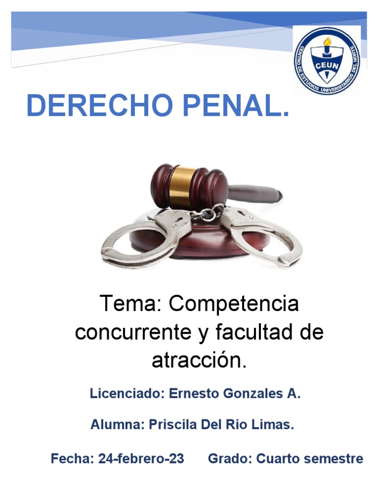 Competencia Concurrente en Derecho Penal | PDF | Jurisdicción | Judicaturas