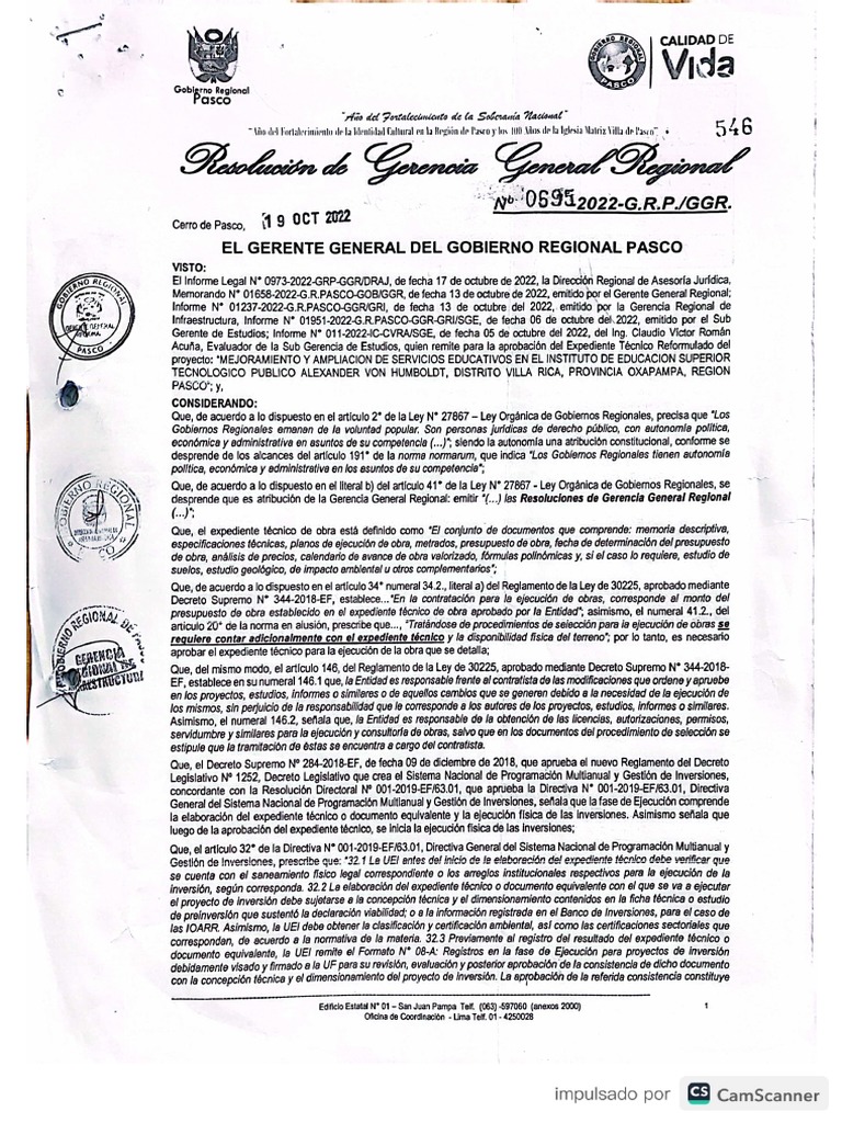 RGGR Nro 695-2022 | PDF