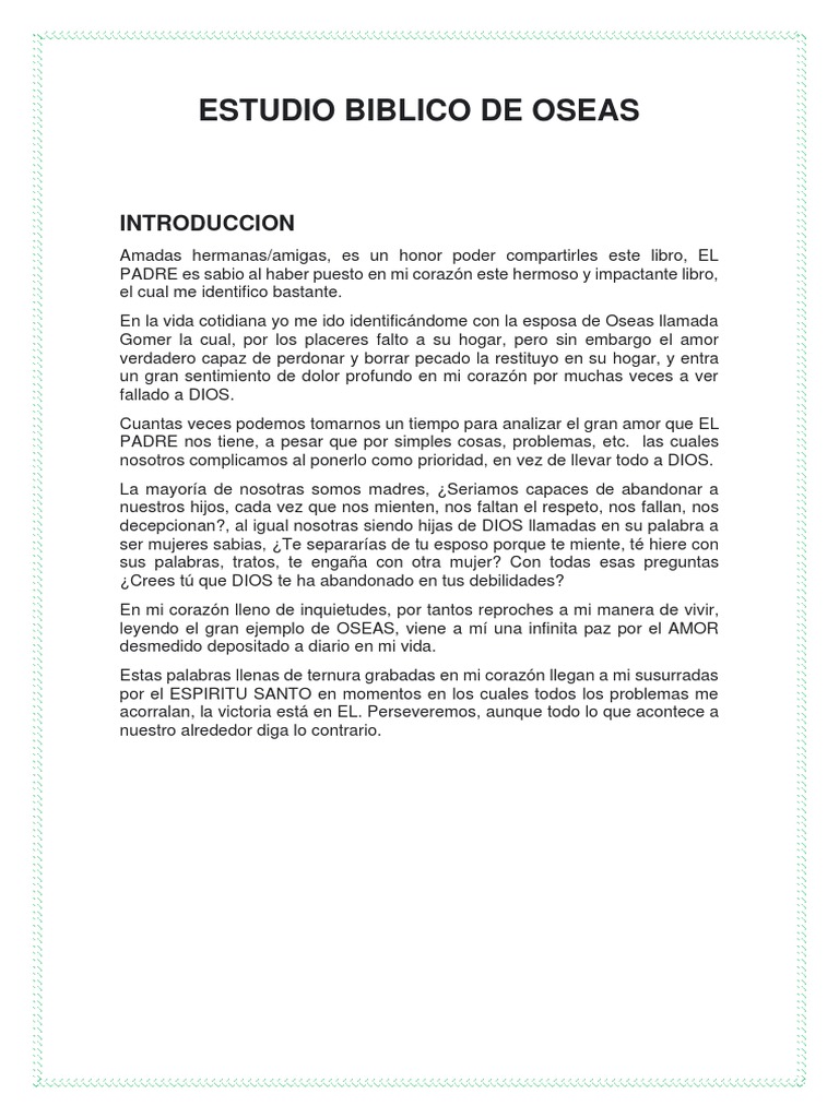 OSEAS | PDF | Amor | Dios