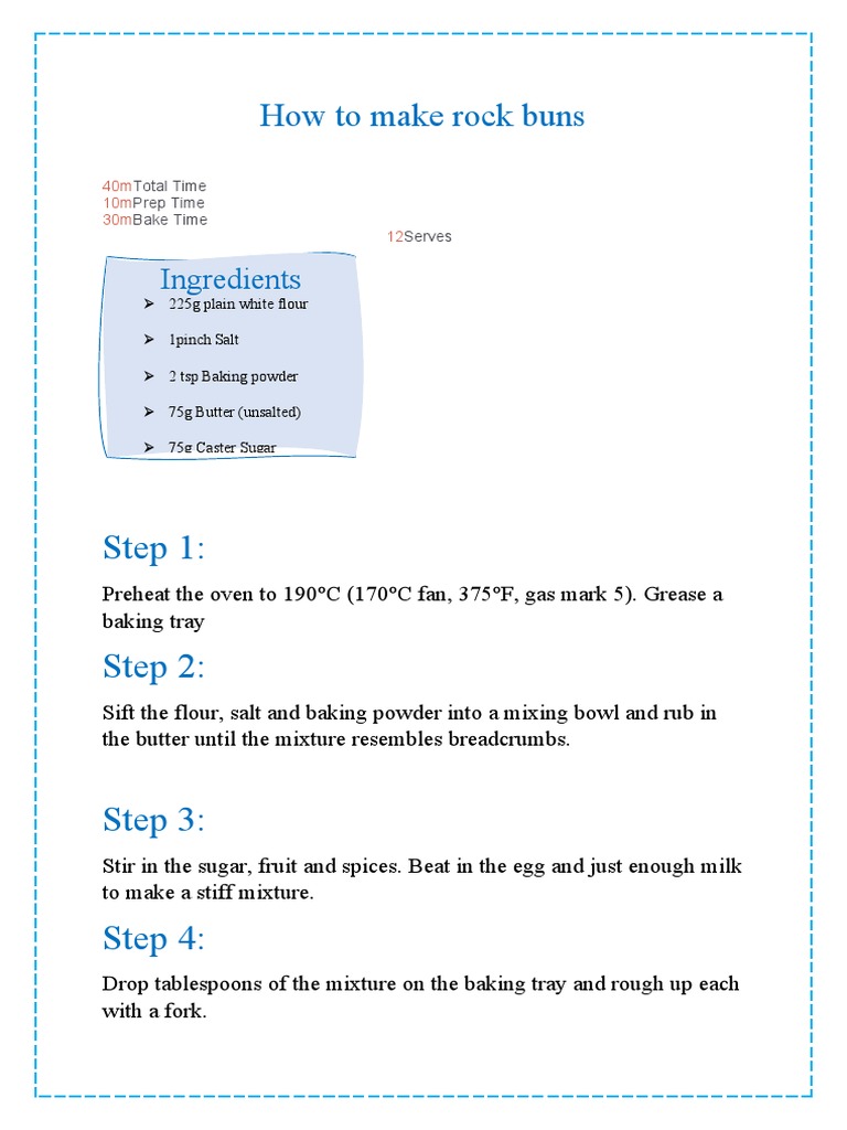 How To Make Rock Buns | PDF