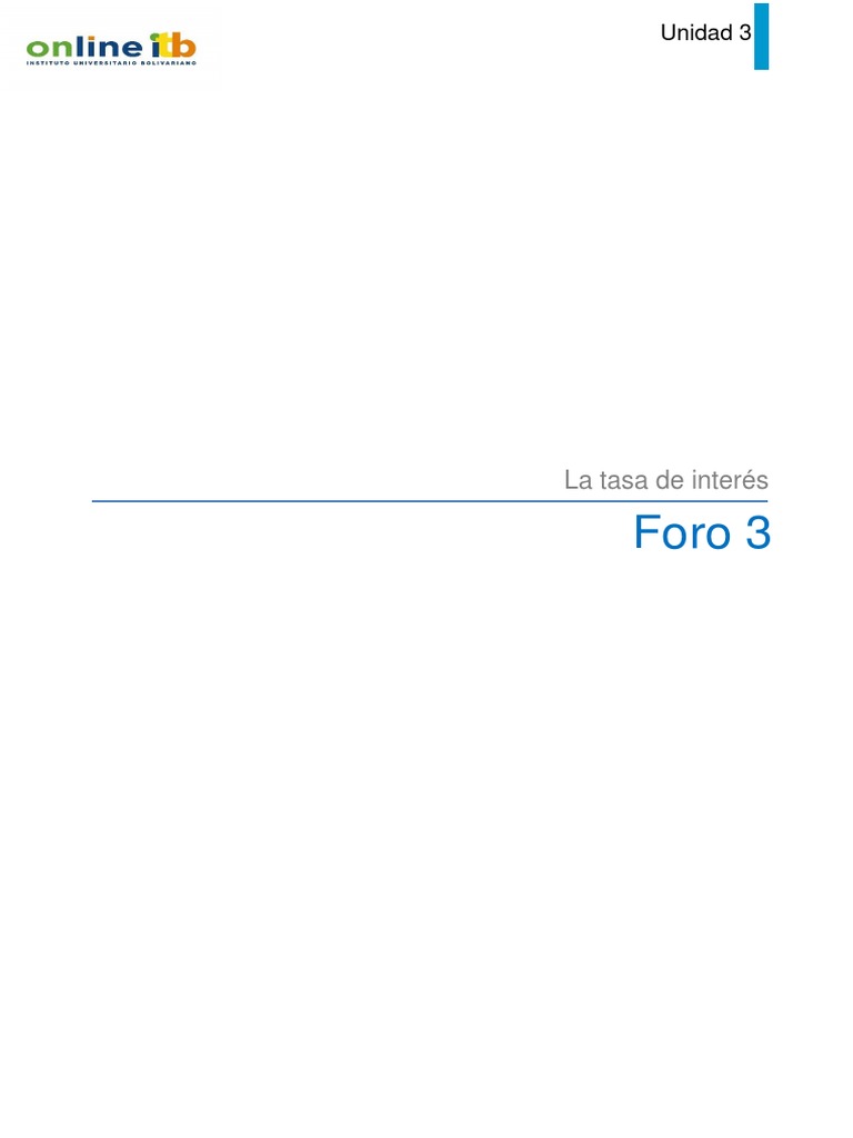 Orientaciones para El Foro 3 | PDF