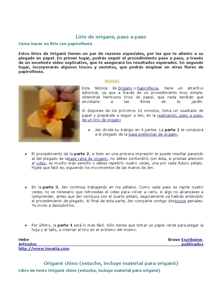Lirio De Origami 3 Formas De Fazer Uma Flor De Origami WikiHow