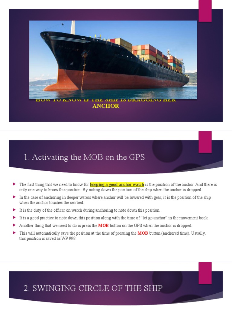 How To Know If The Ship Is Dragging | PDF | Anchor | Radar