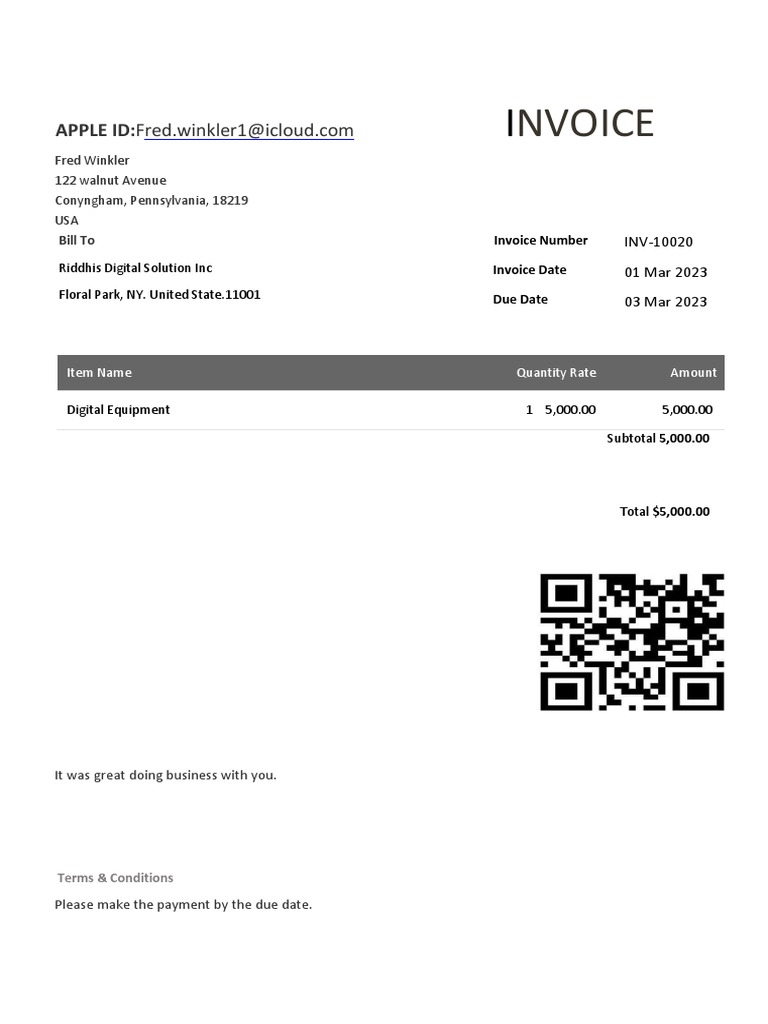 Invoice for Digital Equipment Purchase | PDF