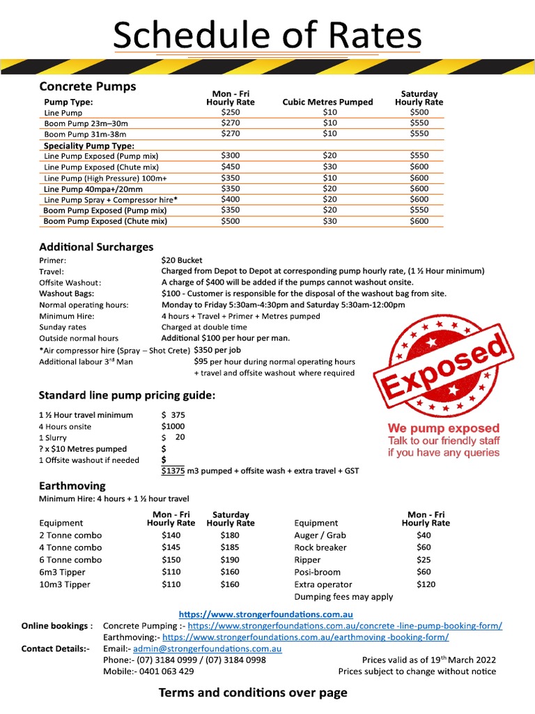 Schedule of Rates October 2022 | PDF | Economies | Business