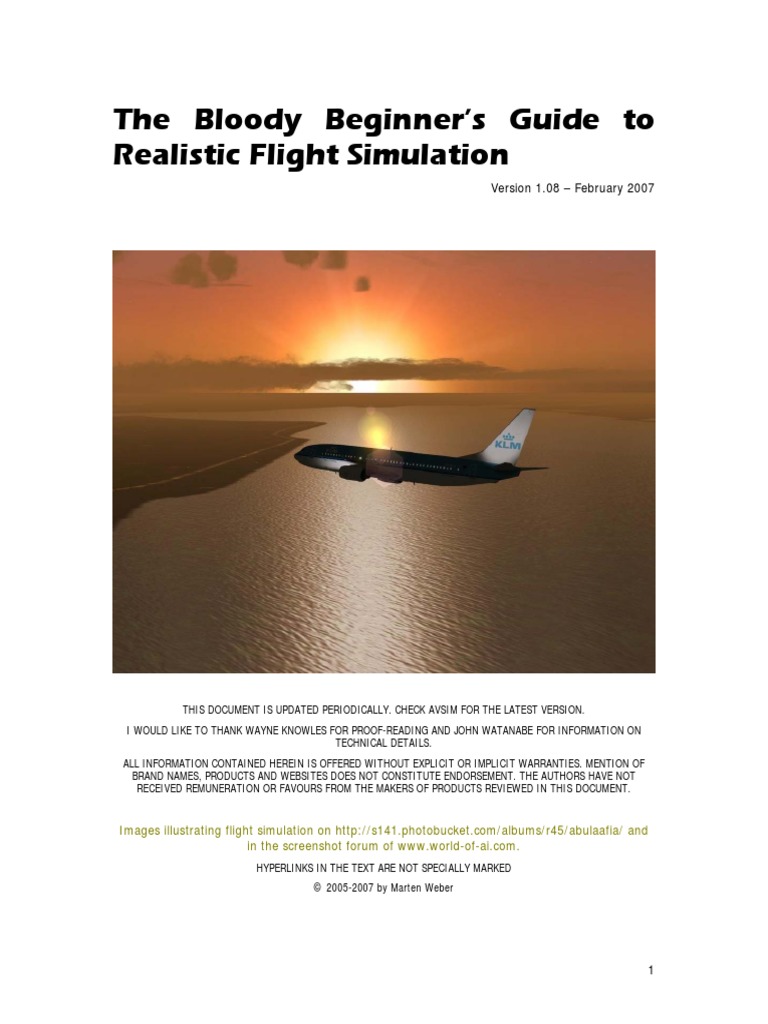 Beginnersguide To Realistic Flight Simulation | PDF | Simulation ...