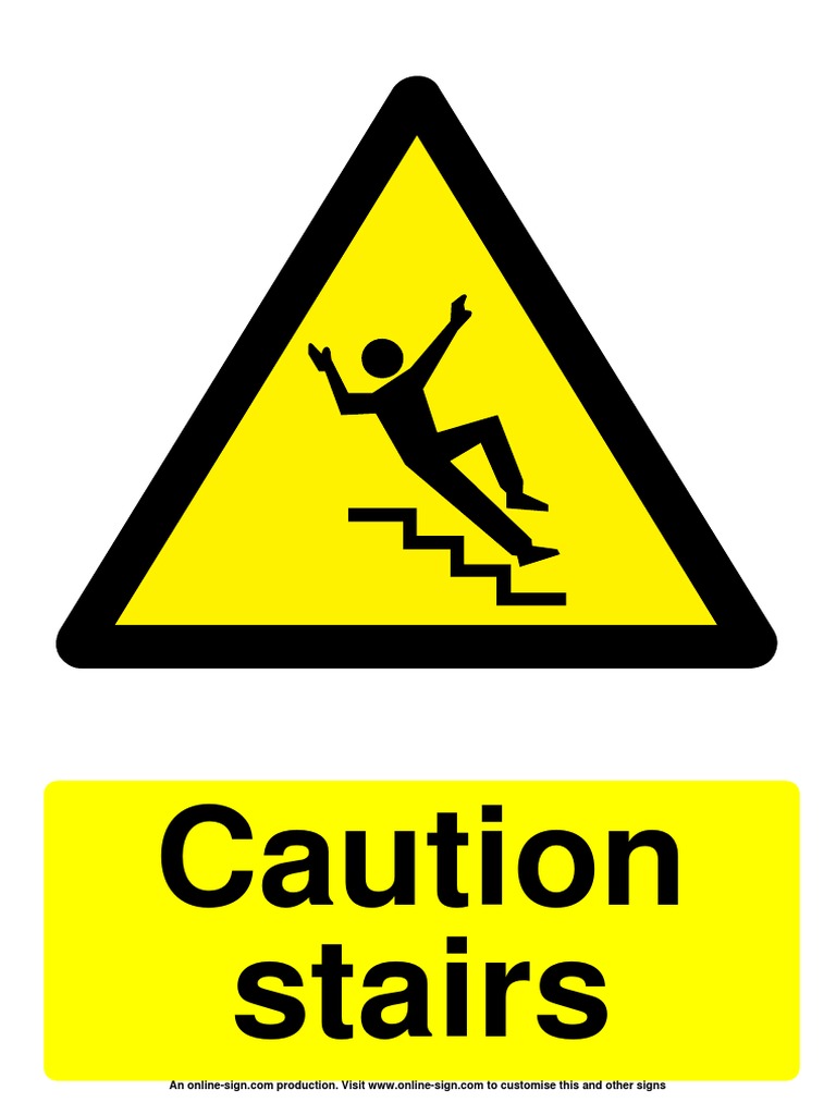Caution Stairs Warning Sign CV | PDF