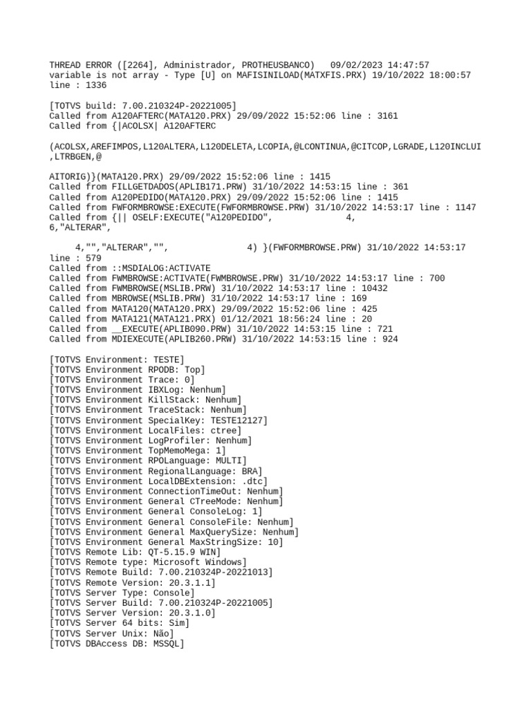 Erro PediDO | PDF | Computer Architecture | Computer Science