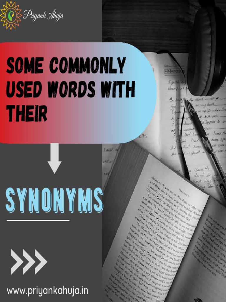 Some Commonly Used Words With Their Synonyms | PDF