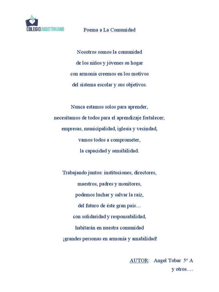 Poema A La Comunidad | PDF