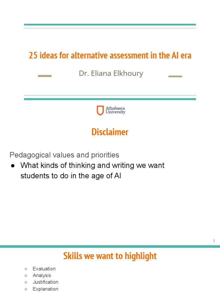 AI-Driven Alternative Assessment Ideas | PDF | Intelligence (AI ...