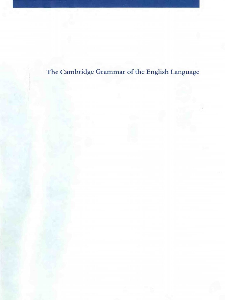 The Cambridge Grammar of The English Language by Rodney Huddleston ...