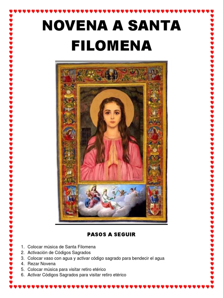 Novena A Santa Filomena | PDF | orador del Señor | Oración