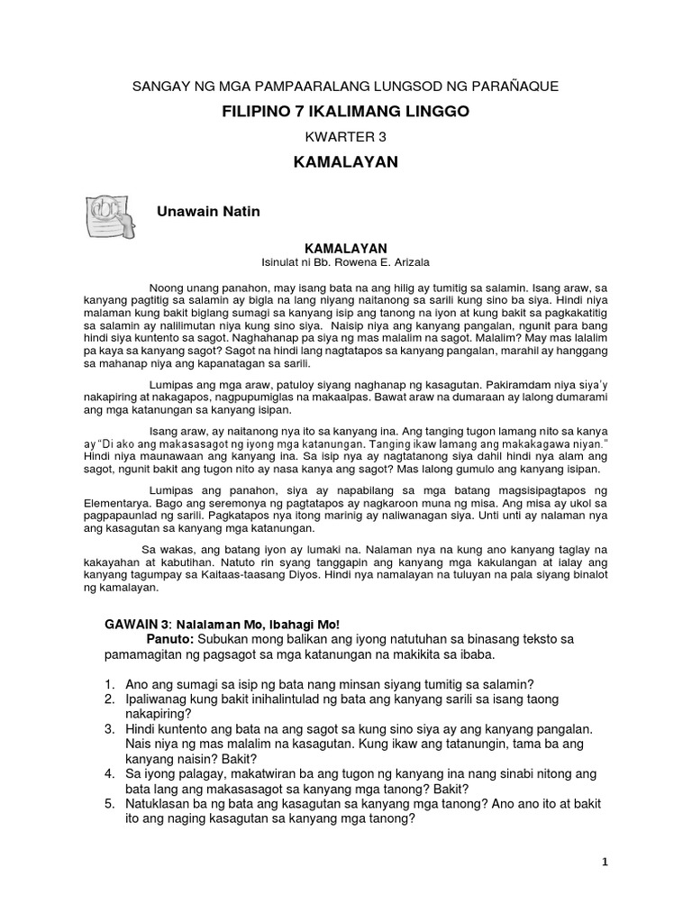 Filipino7 Week5 3RD Quarter Module | PDF