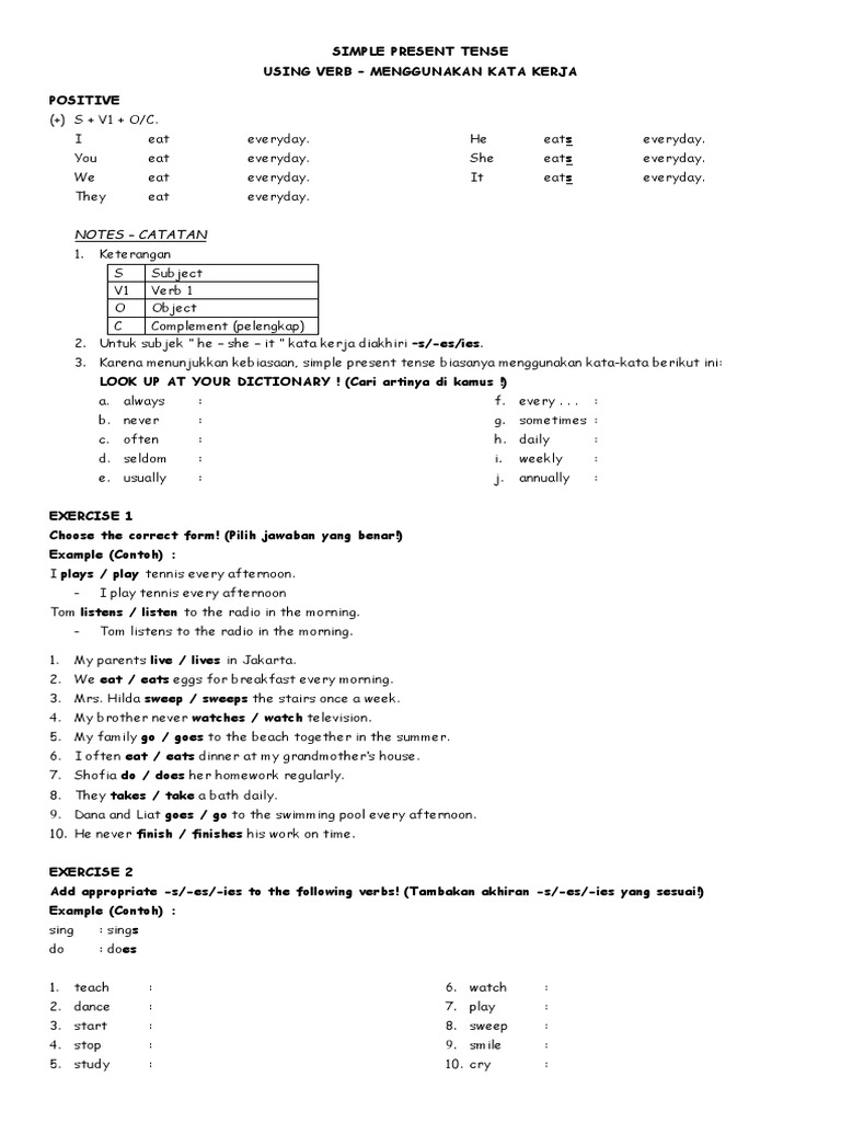 Ex Present Tense 1 | Download Free PDF | Linguistic Typology | Language ...