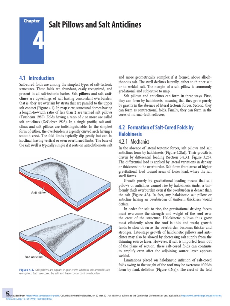 Halokinesis in Salt Pillows and Anticlines | PDF | Earth Sciences ...