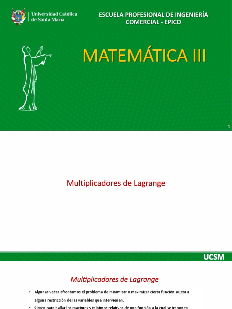 Multiplicadores de Lagrange | PDF