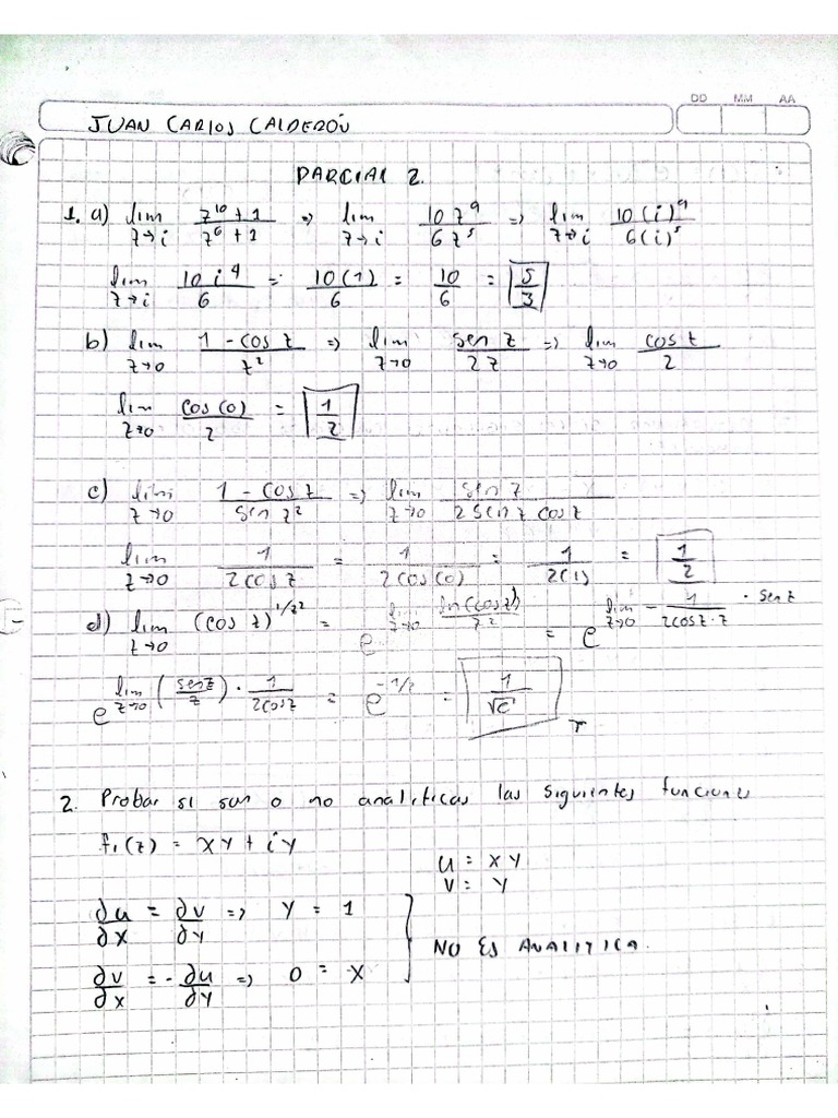 Parcial 2 Matematicas Especiales | PDF