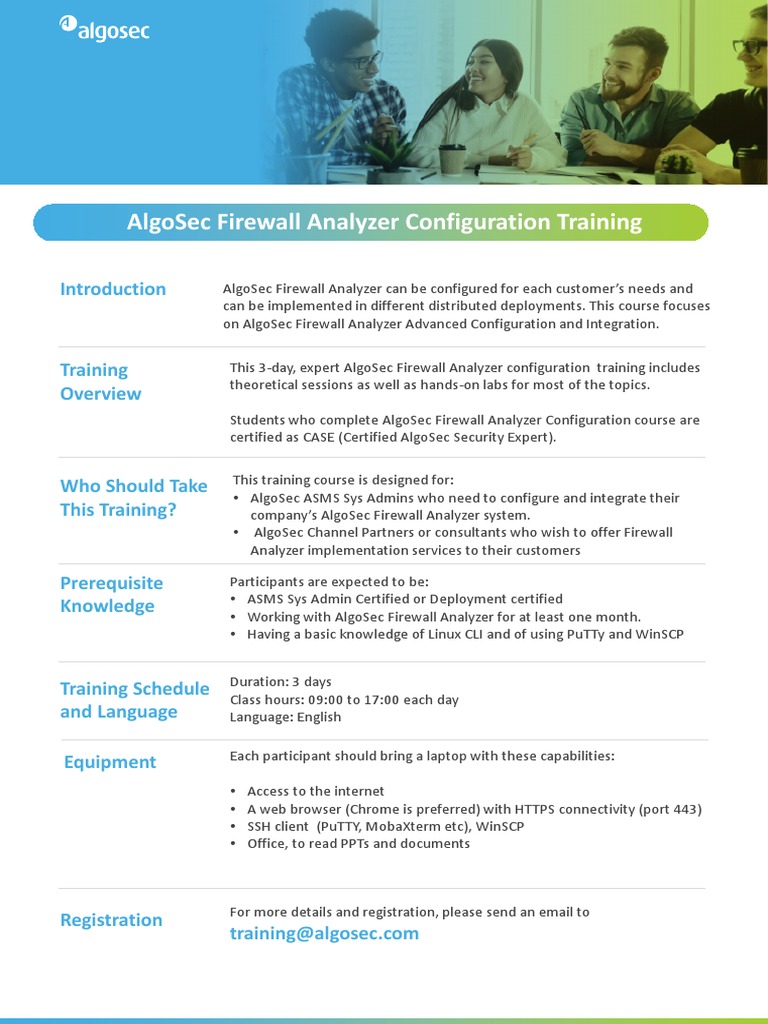 Brochure AlgoSec AFA Configuration Training | PDF | Internet | Software