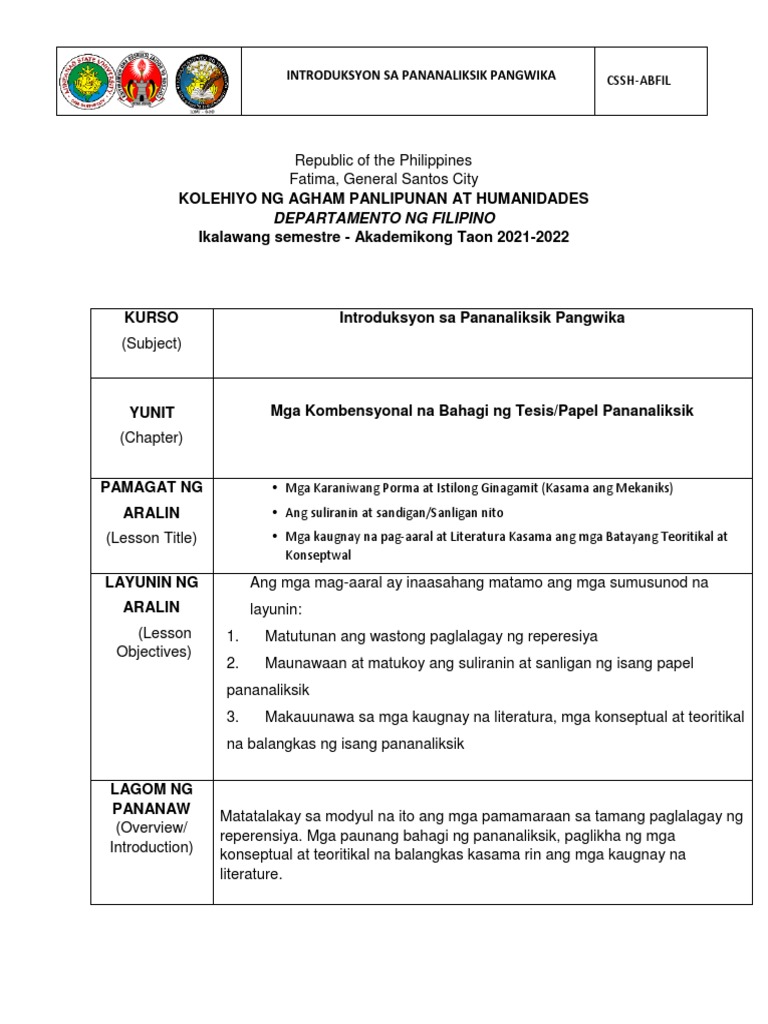 Pangkat Libulan | PDF