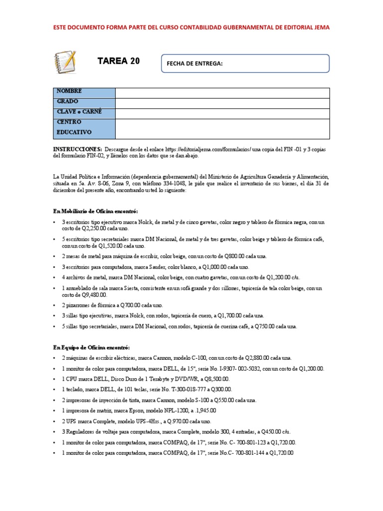 Tarea 20 Guber | PDF | Bienes manufacturados | Coche