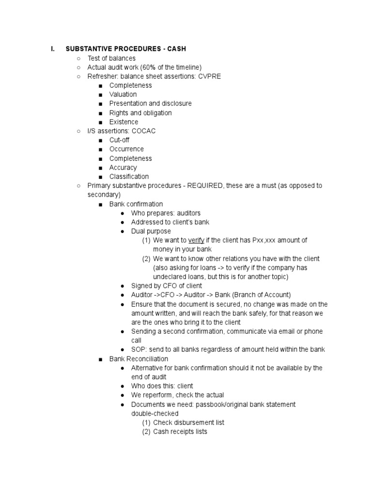 Audit Procedures Guide | PDF | Expense | Inventory