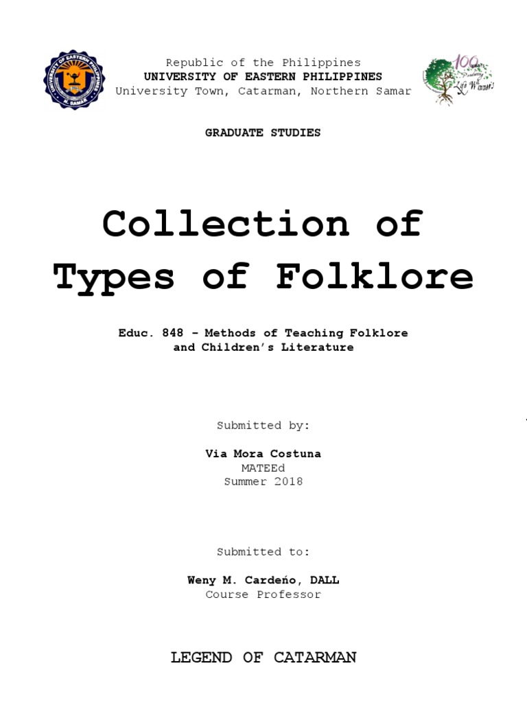 Collection of Types of Folklore | PDF