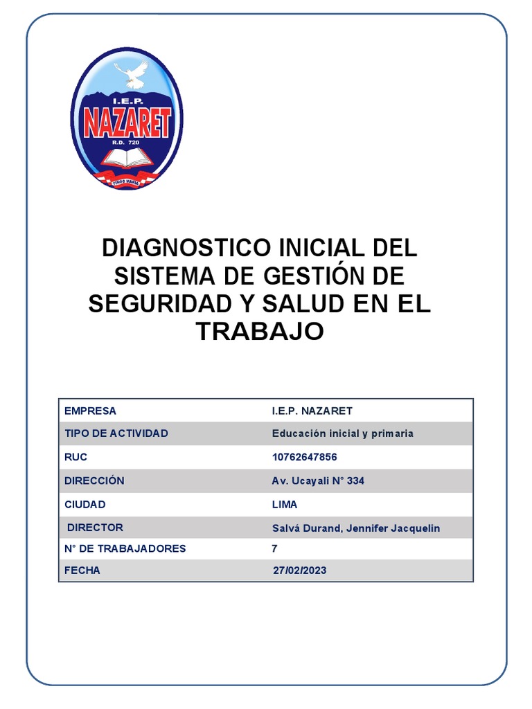 Formato de Evaluacion de Linea Base SST | PDF | Evaluación