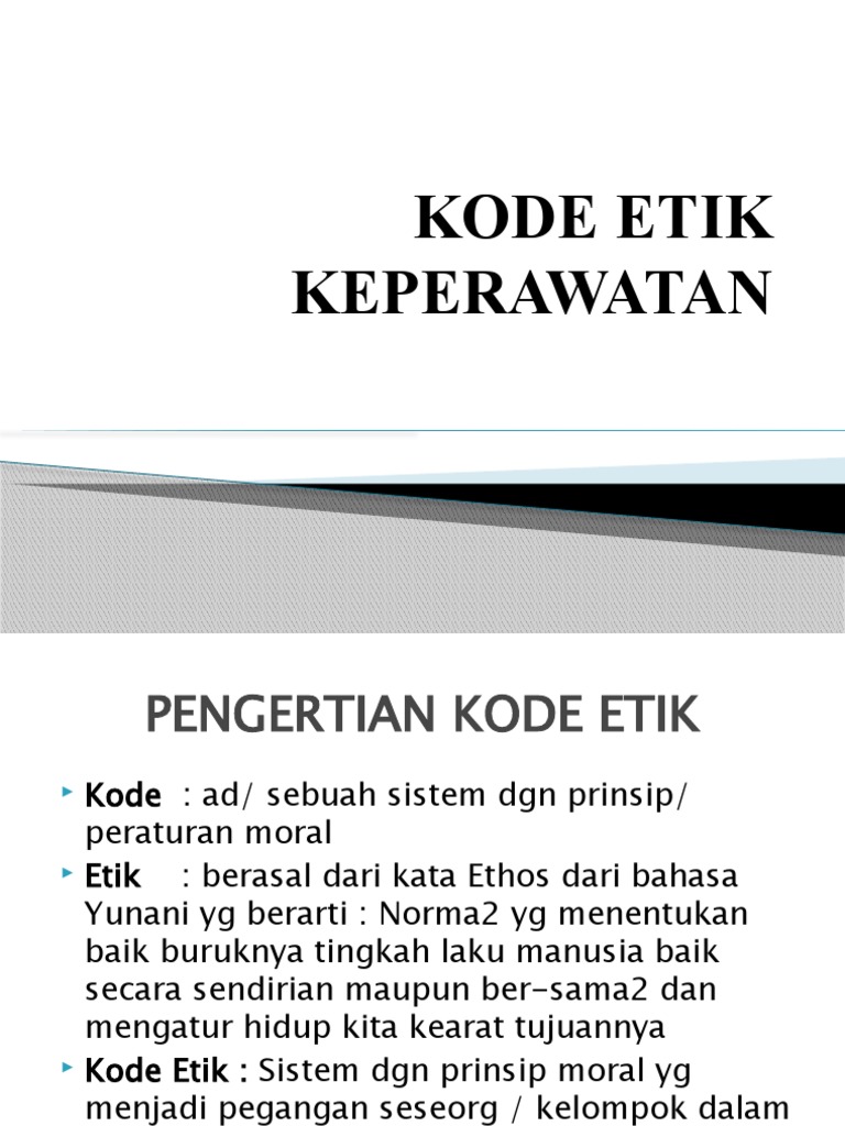 2022 - Kode Etik Keperawatan Indonesia | PDF