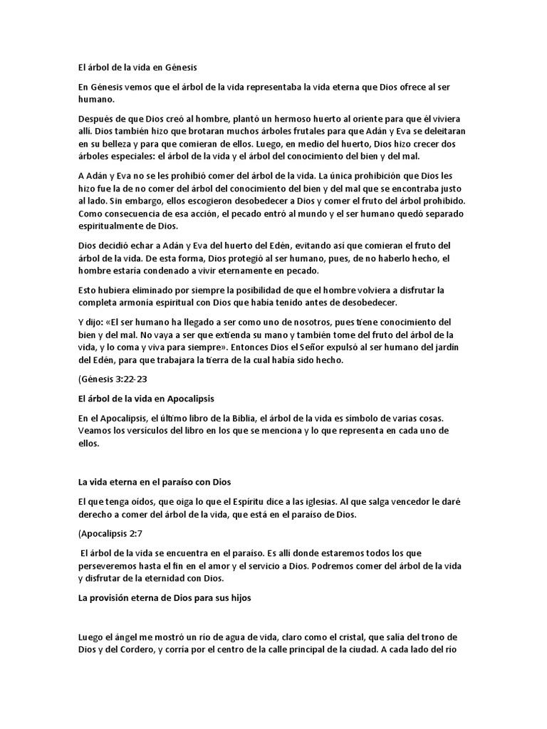 El Arbol Del Edén Pdf Jardín Del Edén Adán Y Eva