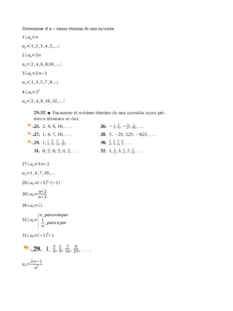 Determinar El Enesimo Termino de Una Sucesion | PDF