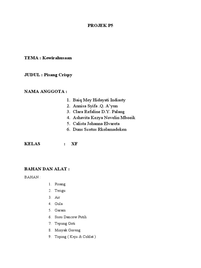 Projek P5 | PDF