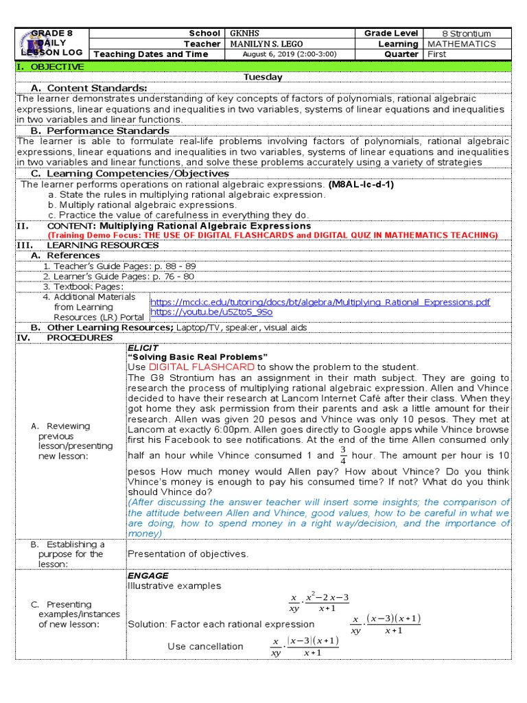 1st DLP | PDF | Equations | Variable (Mathematics)