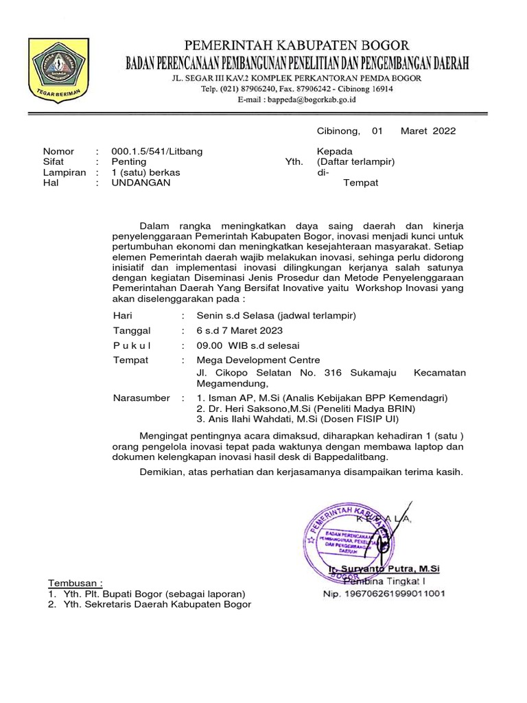 UNDANGAN WORKSHOP | PDF