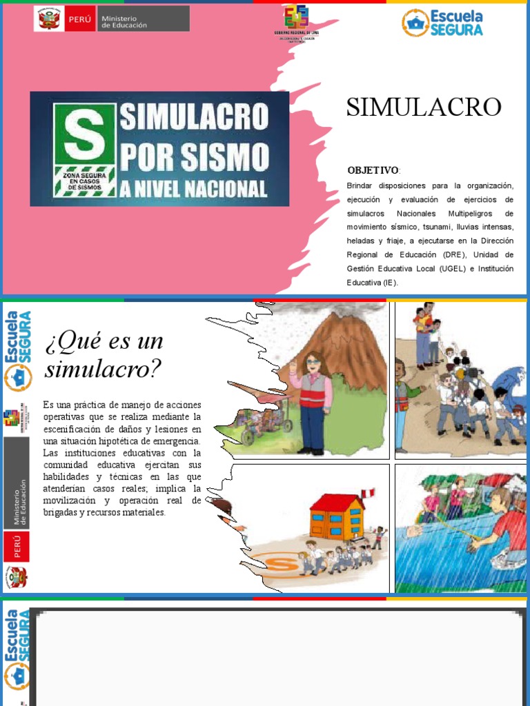 Simulacro y Procedimiento | PDF | Peligros geológicos | Desastres