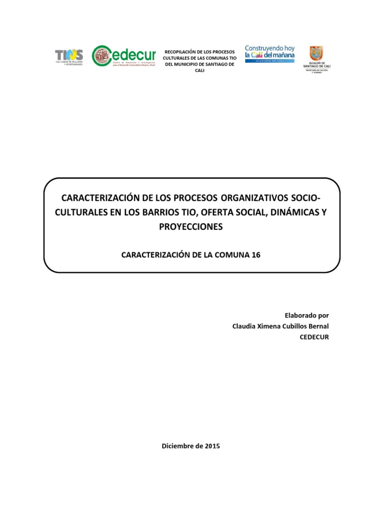 Caracterización de La Comuna 16 | PDF | Folklore | Bailes