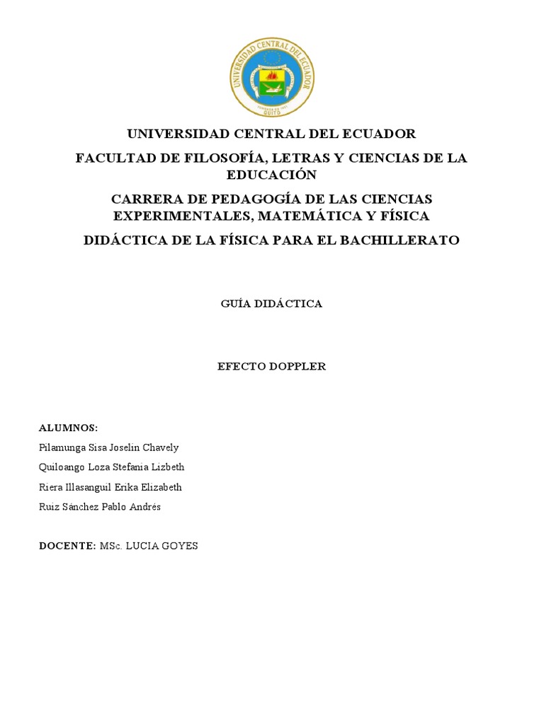 Guía Didactica | PDF | Efecto Doppler | Redshift