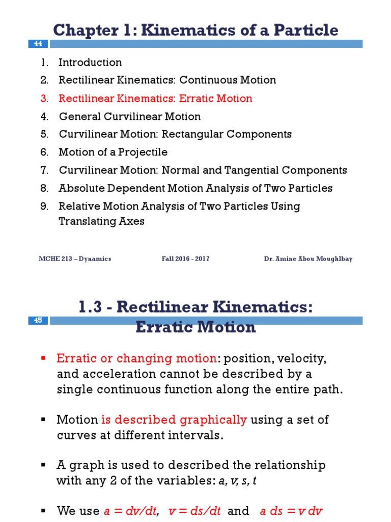 Lecture 4 | PDF | Kinematics | Acceleration