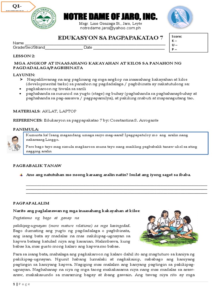 Q1 - Week 4 - Val Ed. 7 | PDF