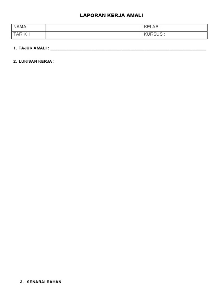 Format Laporan Amali | PDF