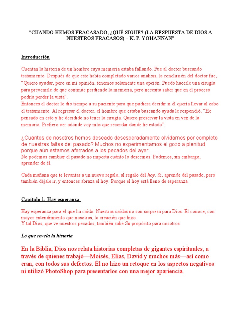 Cuando Hemos Fracasado, ¿Qué Sigue | PDF | Jacob | Moisés