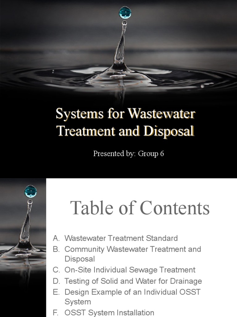 Wastewater Treatment Systems Overview | PDF | Sewage Treatment | Septic ...