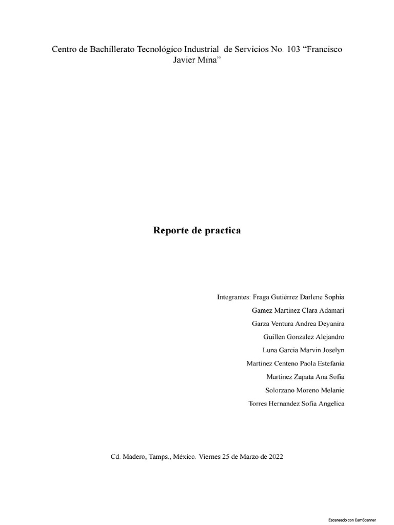 Reporte de Practica y Diagrama Equipo 4 | PDF