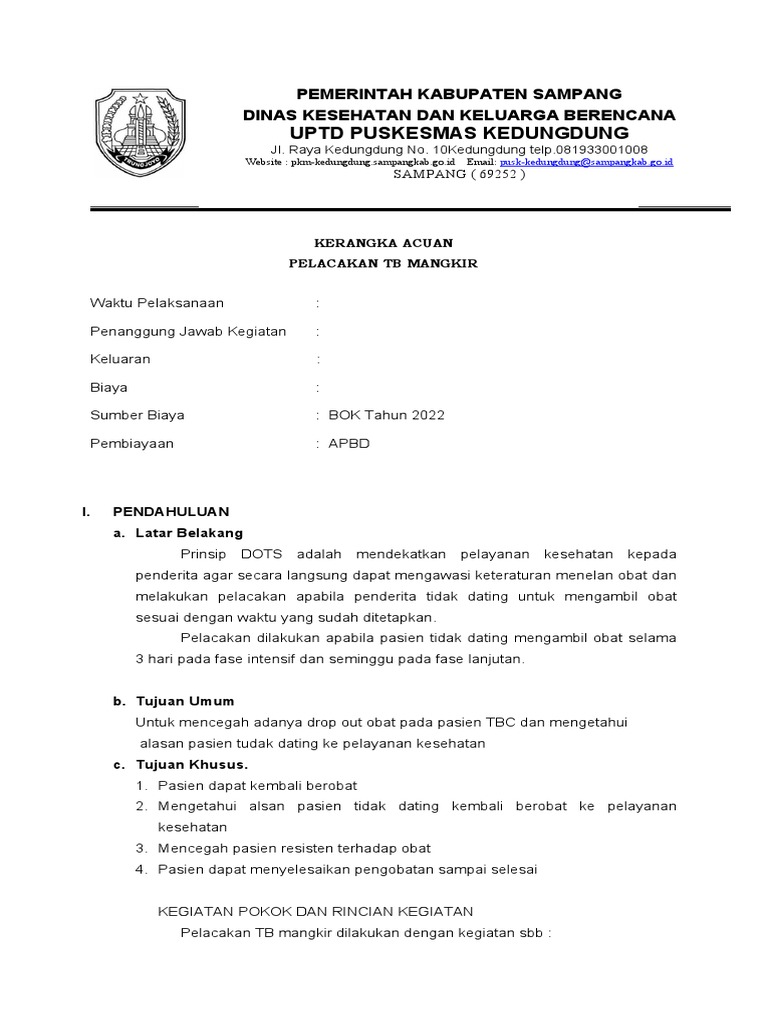 Pelacakan Pasien TB Mangkir di Sampang | PDF | Kesehatan Holistik ...