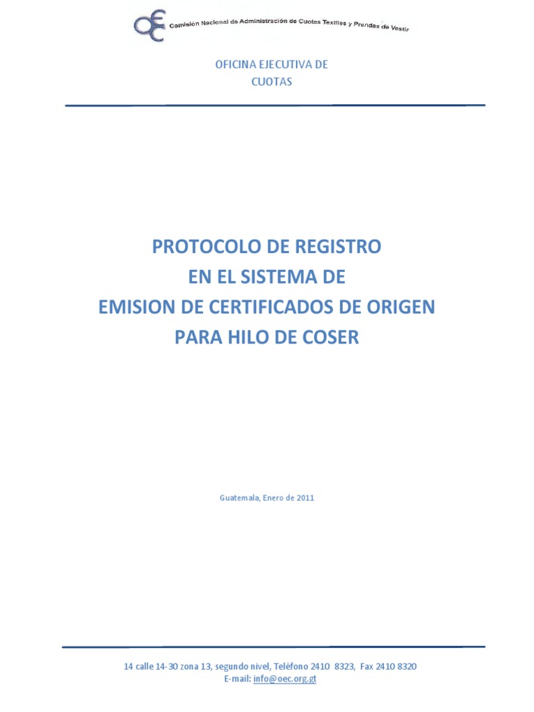 Protocolo para Hilo de Coser | PDF