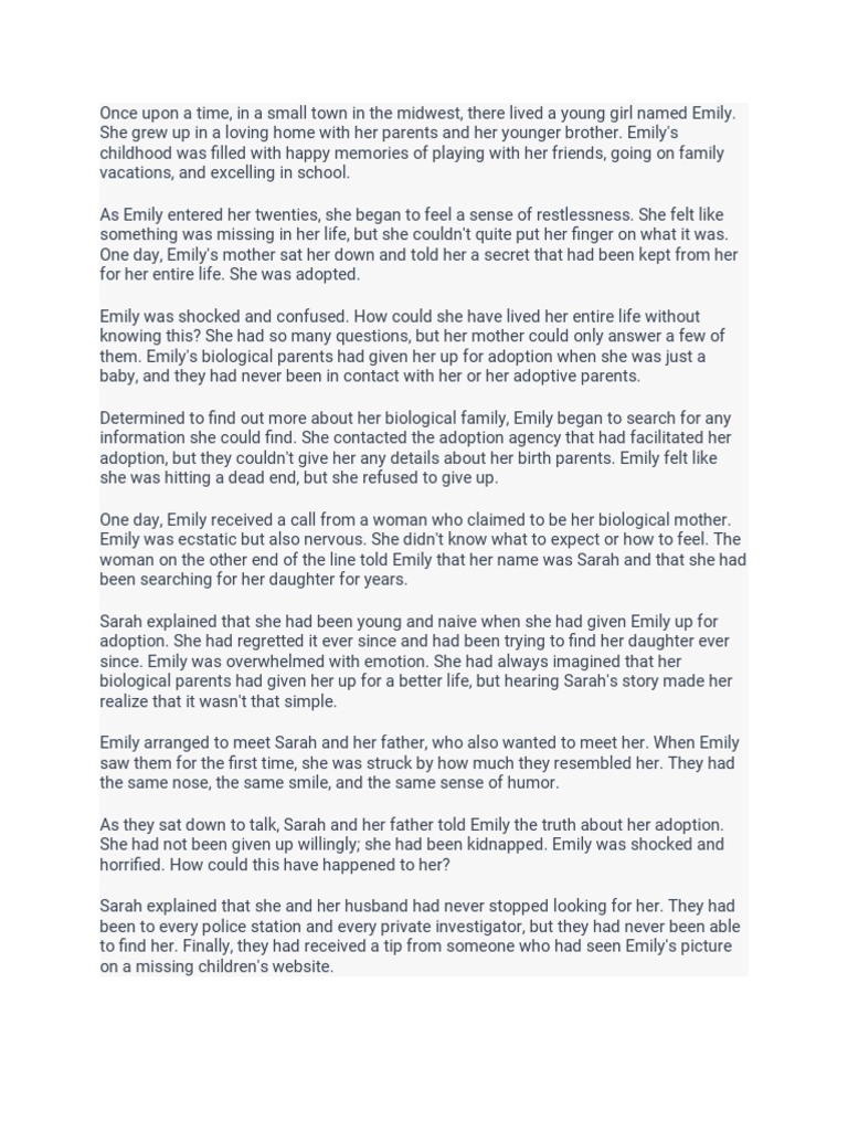 Emily's Adventure | PDF