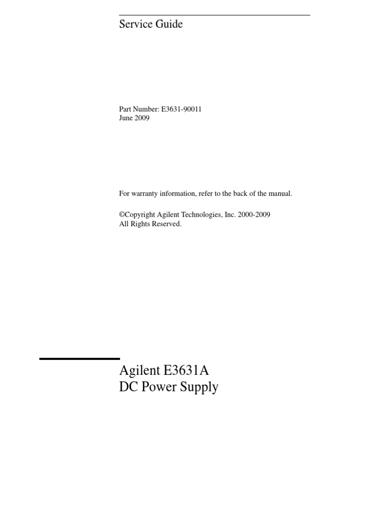 E3631 Power Supply | Download Free PDF | Power Supply | Computer Data Storage