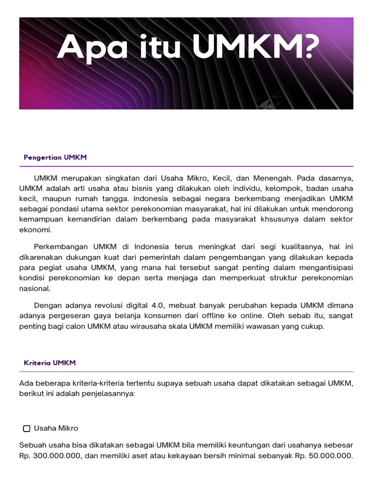 Materi Umkm Pdf